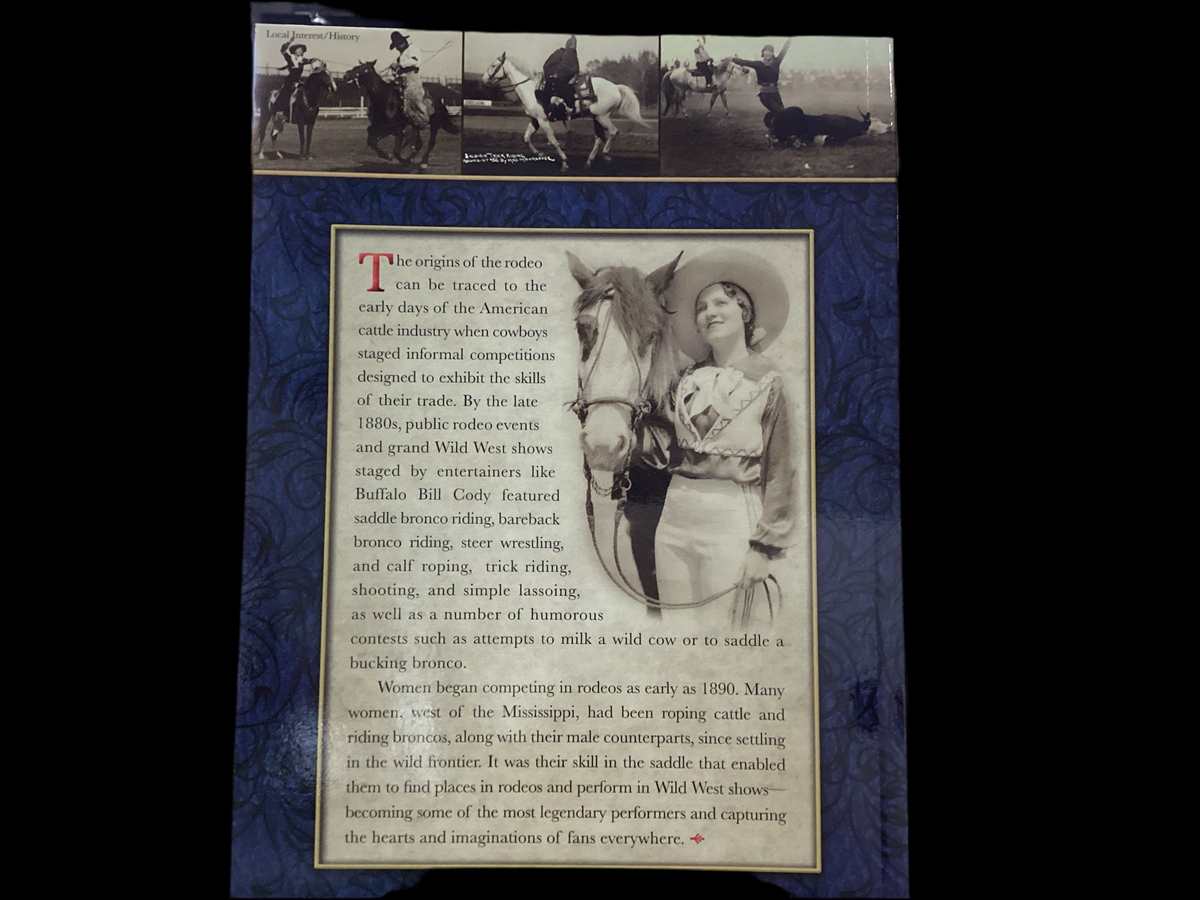 Along Came A Cowgirl – Ben Johnson Cowboy Museum