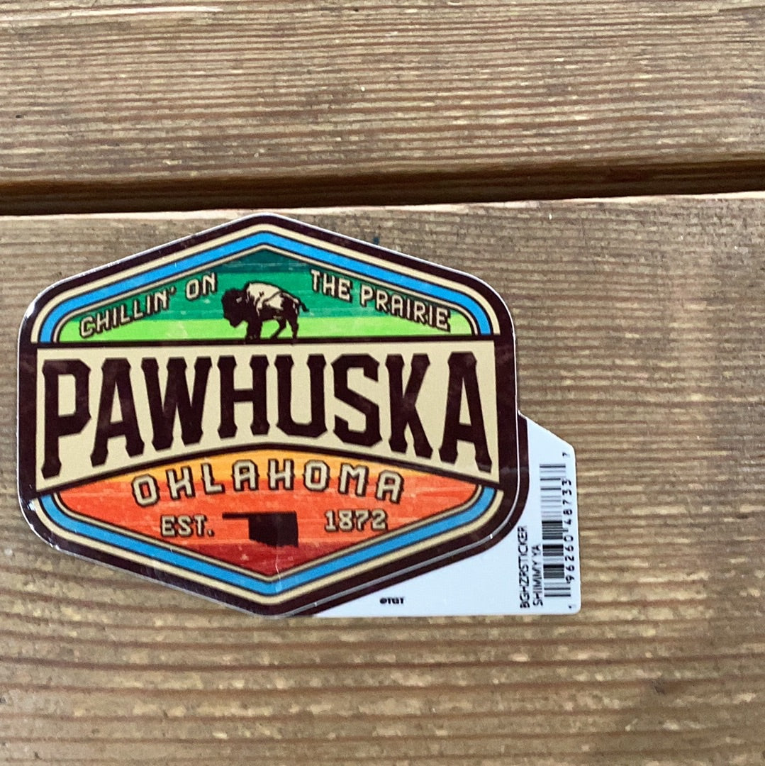 Pawhuska Chillin on the Prairie Sticker – Ben Johnson Cowboy Museum