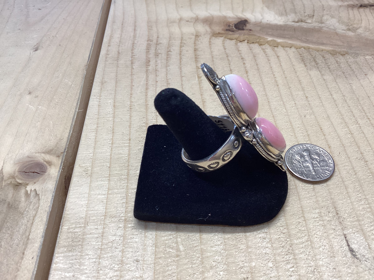 Conch Shell 2 Stone Tear Drop Shape Ring Jewelry – Ben Johnson Cowboy ...