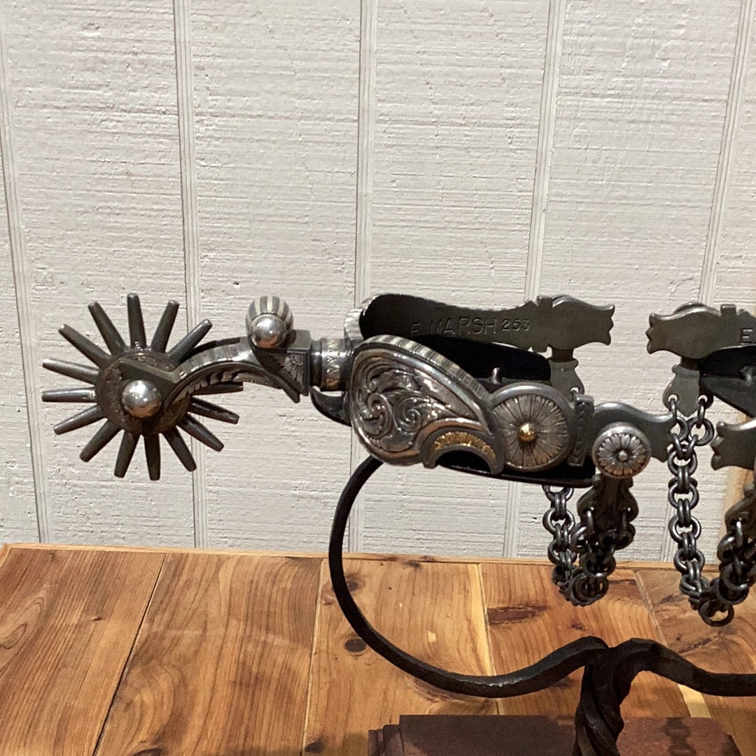 Spurs Gold Inlaid Fish by Ernie March – Ben Johnson Cowboy Museum