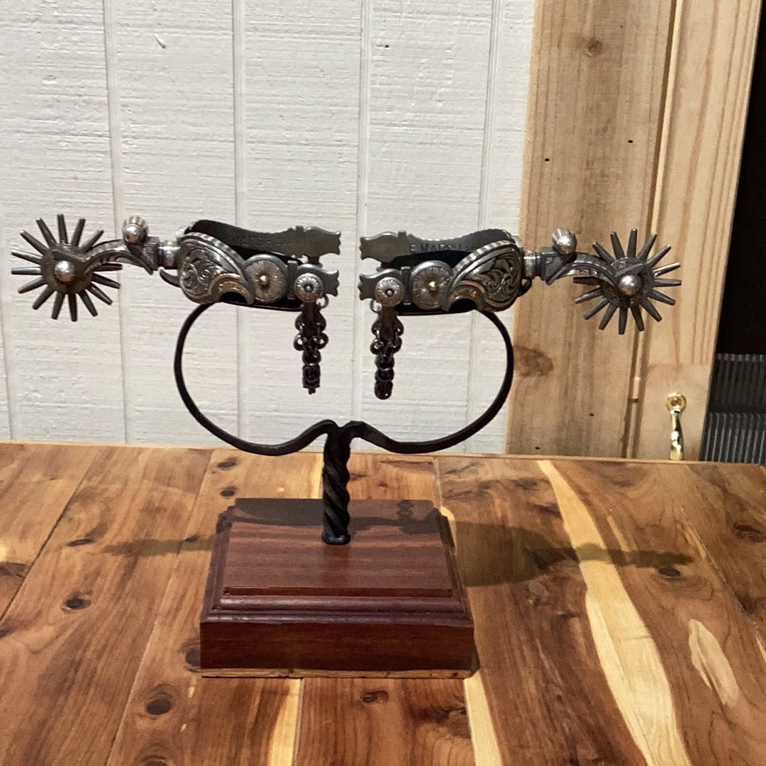 Spurs Gold Inlaid Fish by Ernie March – Ben Johnson Cowboy Museum