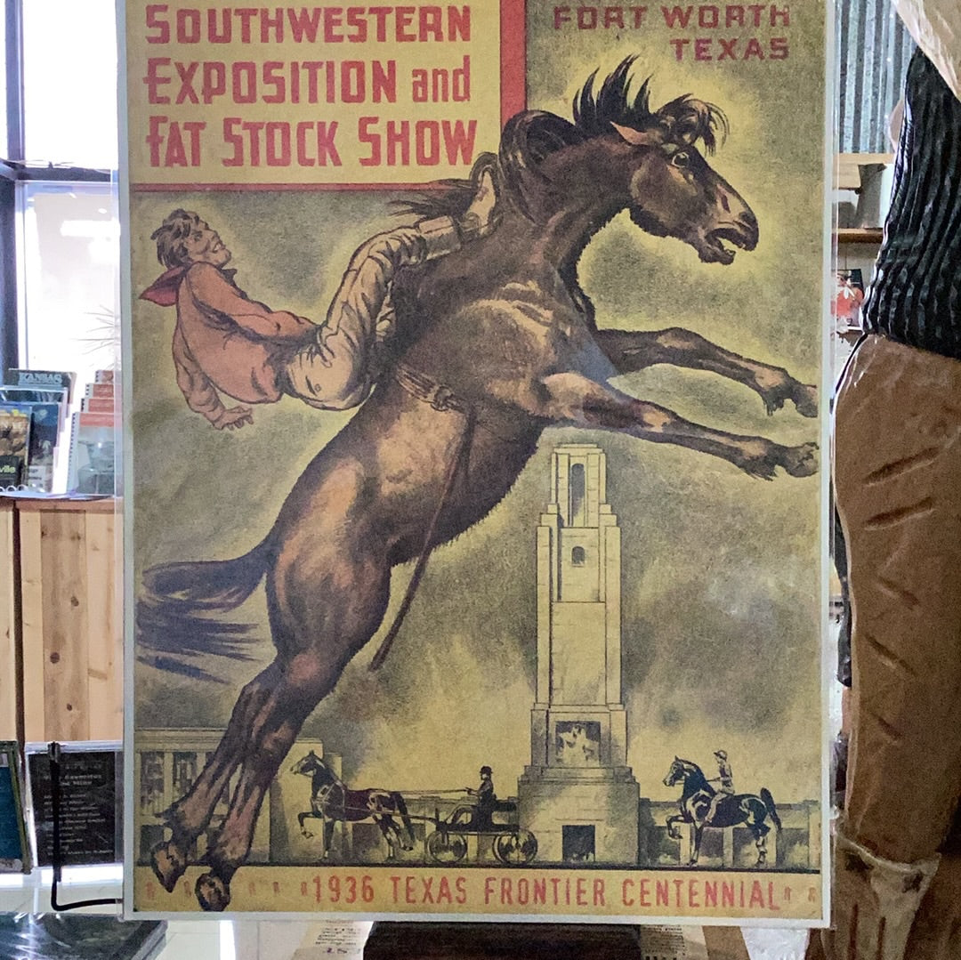 Southwestern Exposition and Fat Stock Show 1936 Poster – Ben Johnson ...