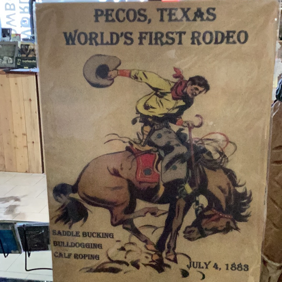 Peco, Texas World’s First Rodeo Poster – Ben Johnson Cowboy Museum