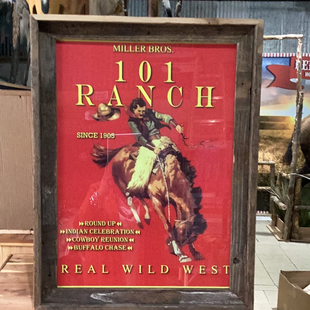 101 Ranch Poster w/frame – Ben Johnson Cowboy Museum