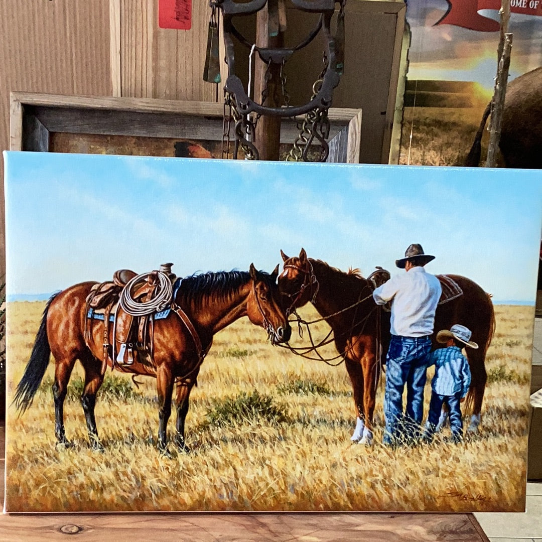 “Dad’s Little Helper” by Steve Boaldin – Ben Johnson Cowboy Museum
